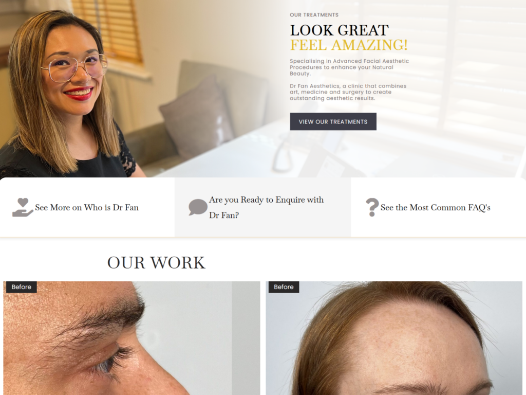 Dr Fan Aesthetics | Web Design Newcastle | A Creative Agency